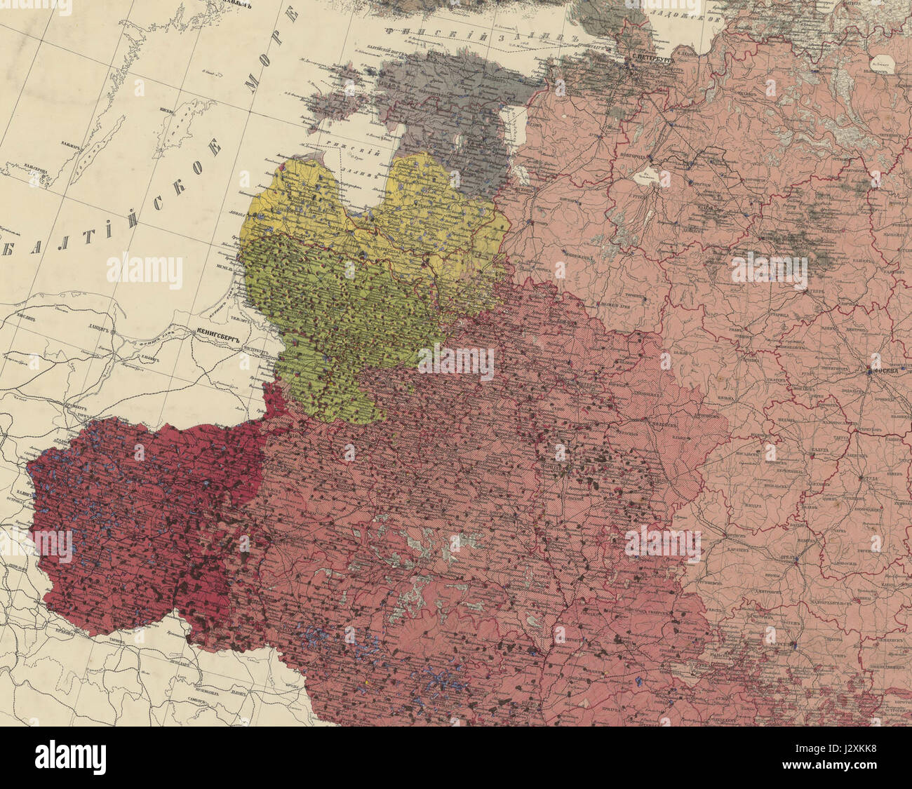 Belarusians - on Ethnic Map of European Russia by Aleksandr Rittich ...