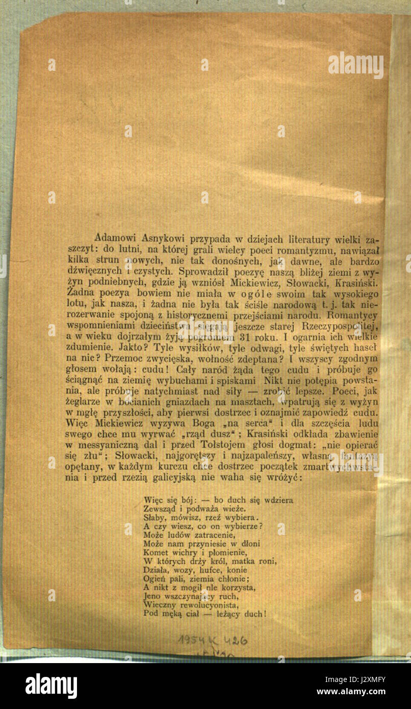 Adam Asnyk (Sten) 04 Stock Photo - Alamy