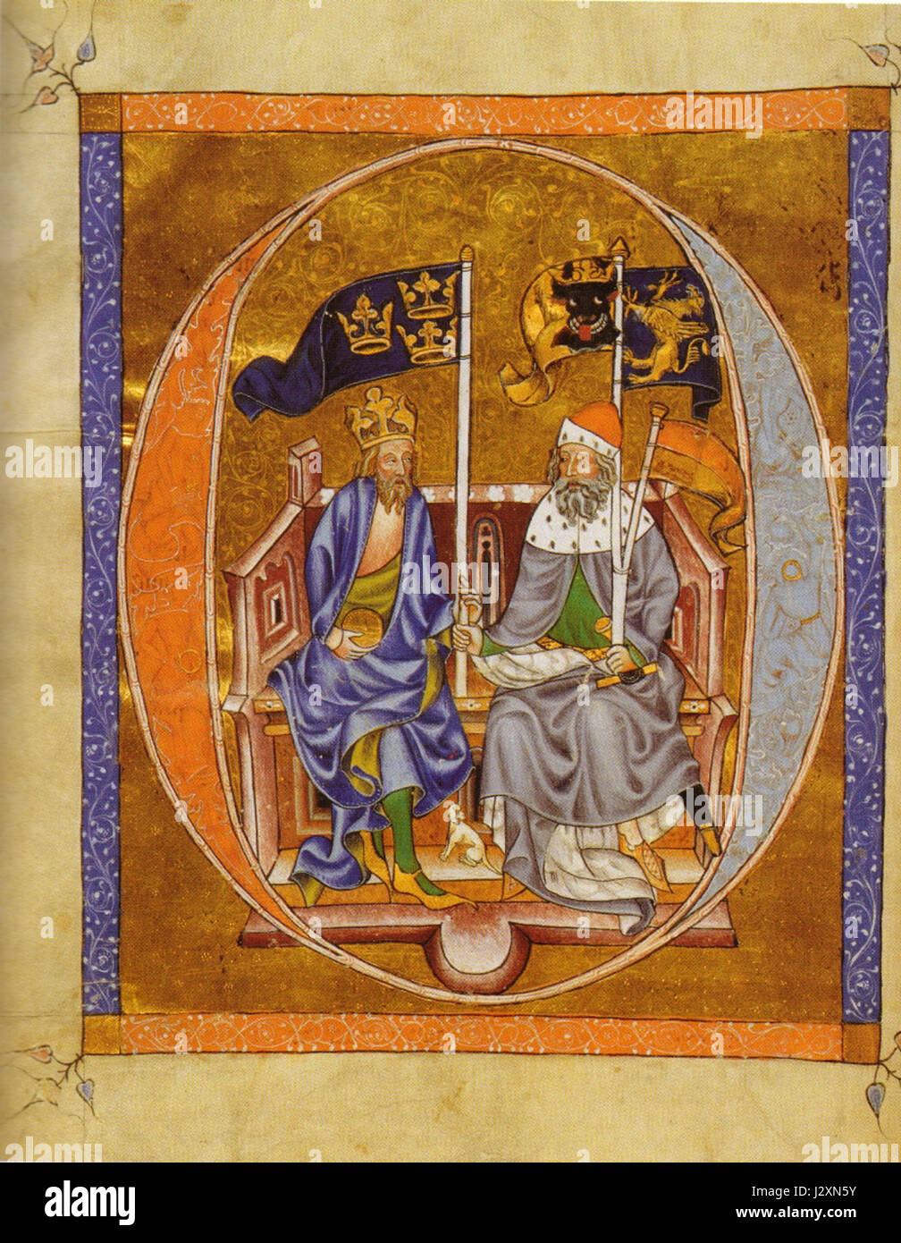 The portrait of Albert of Mecklenburg with his father reflects a moment ...