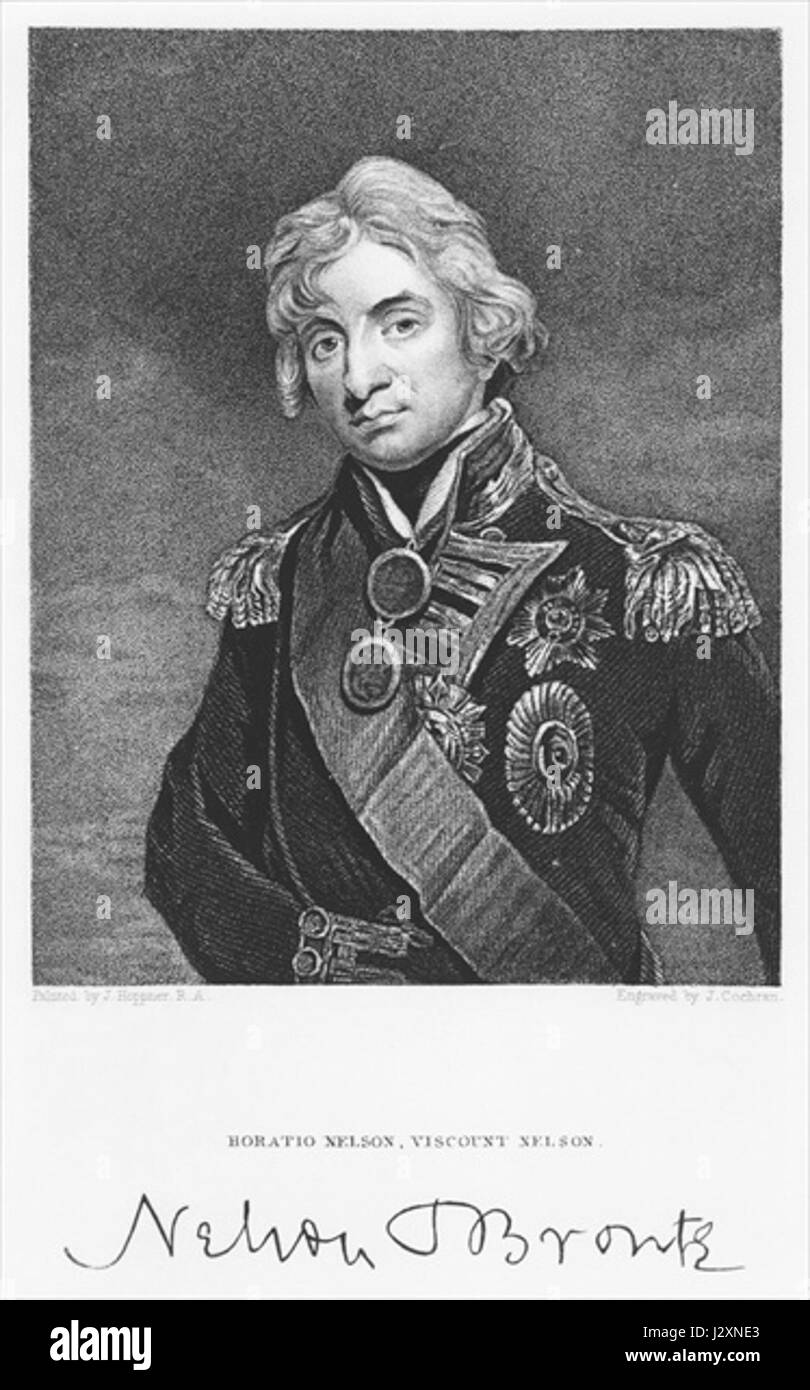 Admiral Horatio Nelson engraved by J Cochran Stock Photo - Alamy