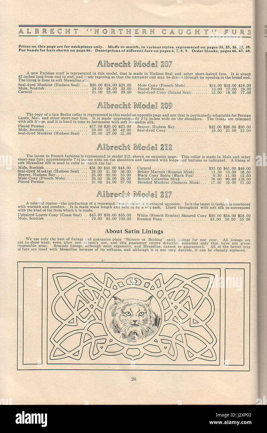 Albrecht's Fur Facts & Fashion 1912-13, Saint Paul, Minnesota -27 Stock ...