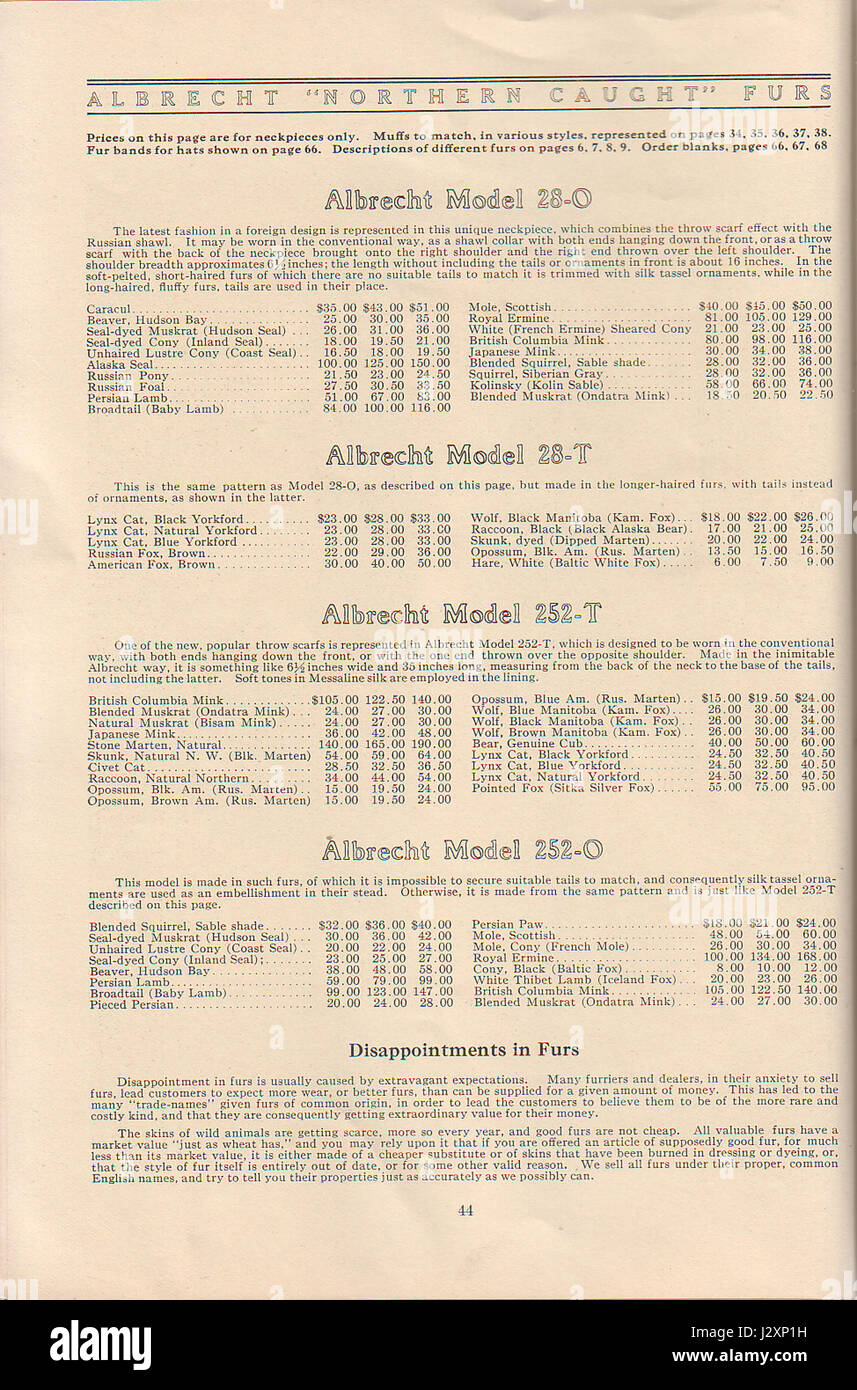 Albrecht's Fur Facts & Fashion 1912-13, Saint Paul, Minnesota -45 Stock ...