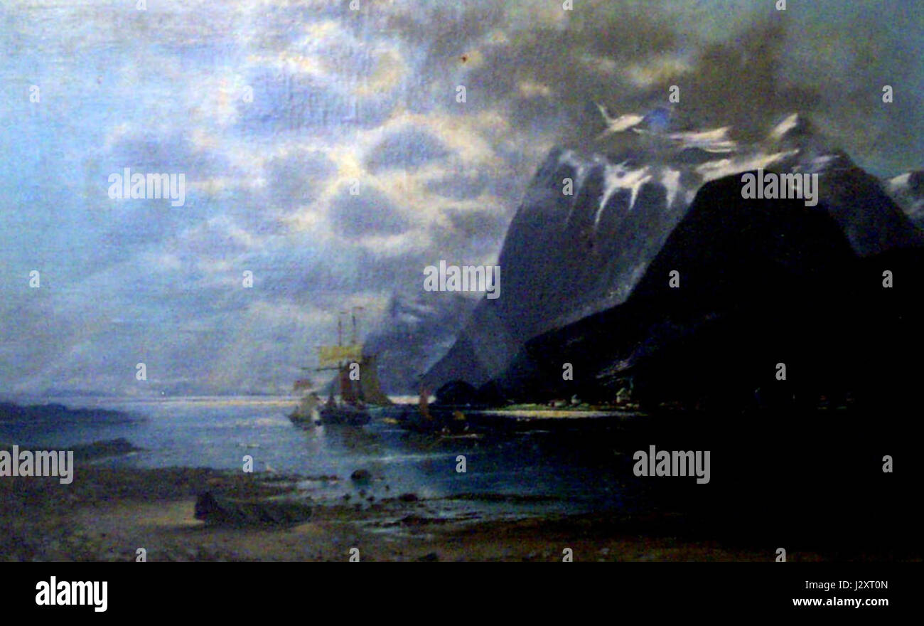 August Becker norwegian fjord Stock Photo - Alamy