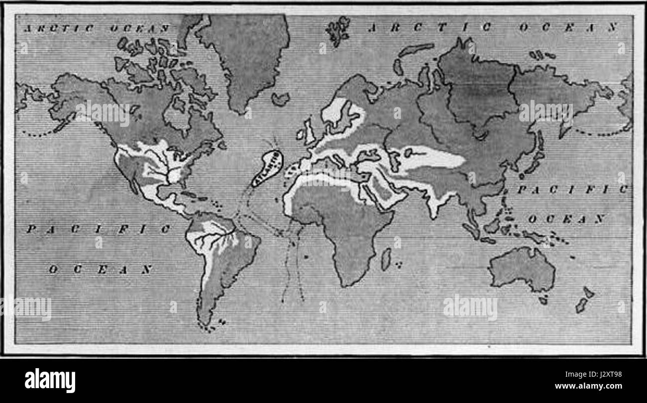 The 1882 crop of the Atlantis map showcases a detailed illustration ...