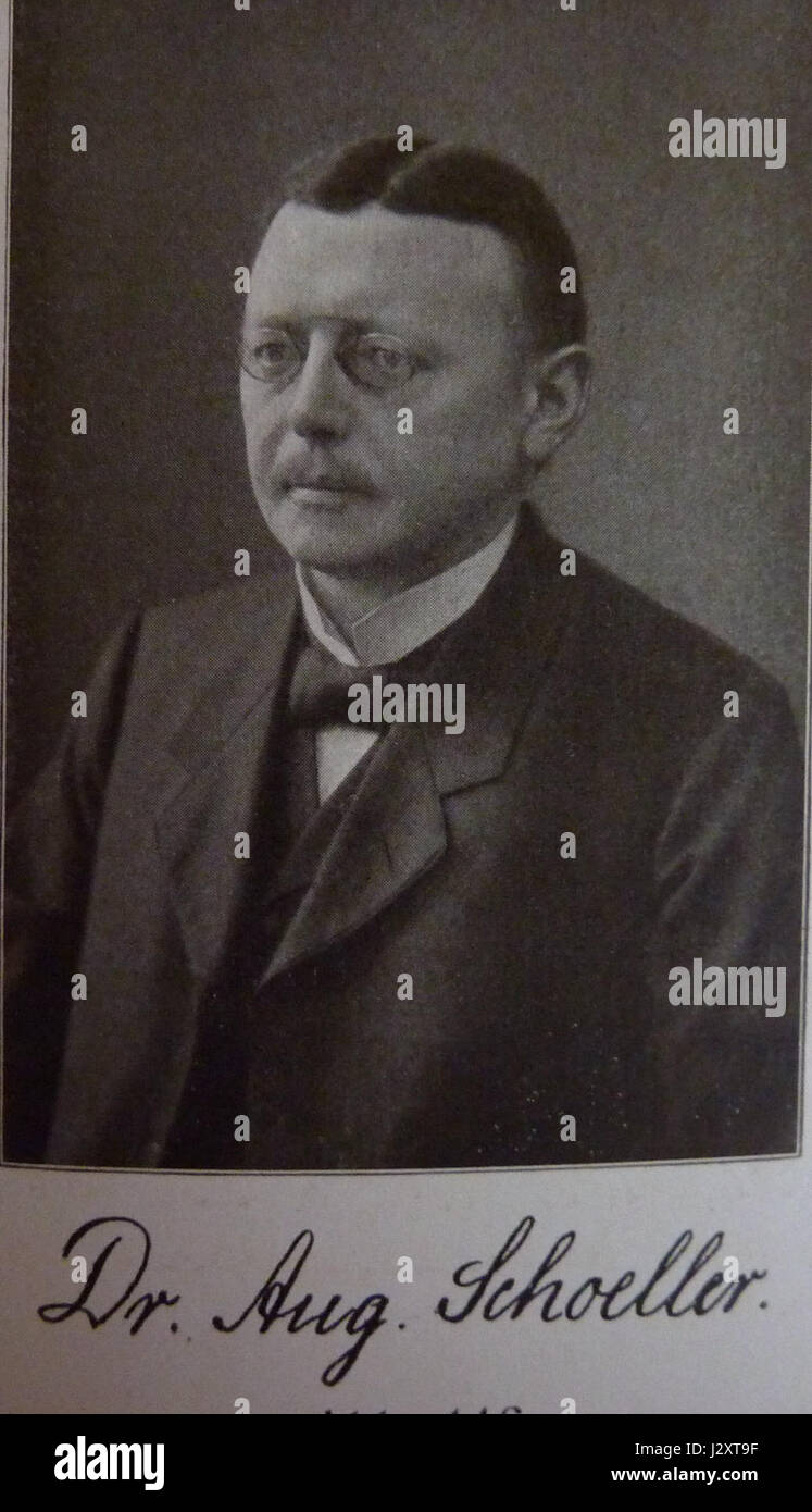 Dr. August Schoeller was a notable figure in the field of medicine ...