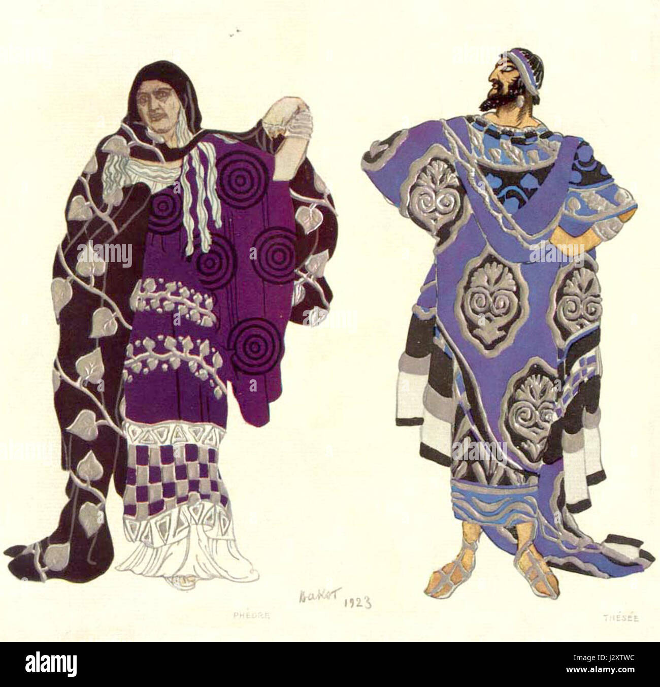 The 1923 work by Bakst, 'Phedra Theseus,' is a renowned stage design ...