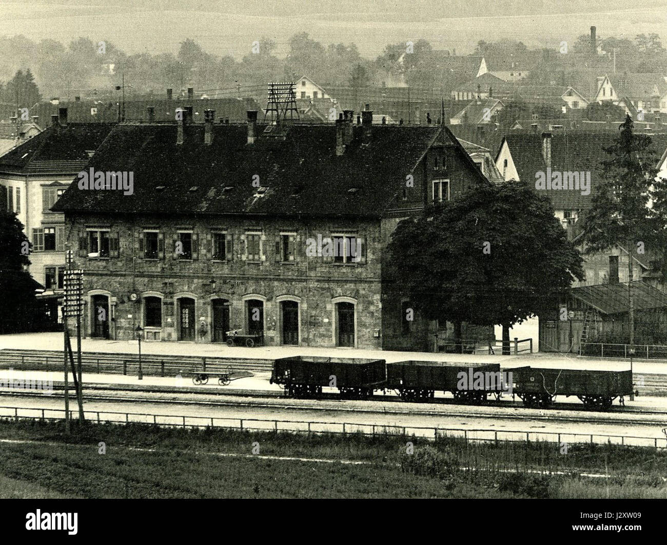 Bahnhof Metzingen 1906 Stock Photo - Alamy