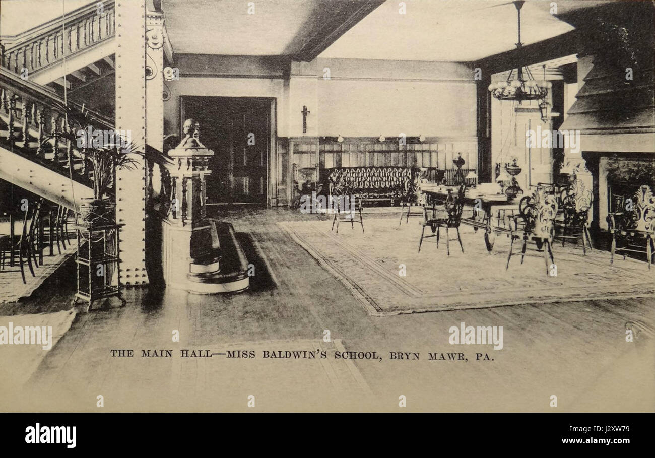 Baldwin School 1905 postcard Stock Photo - Alamy