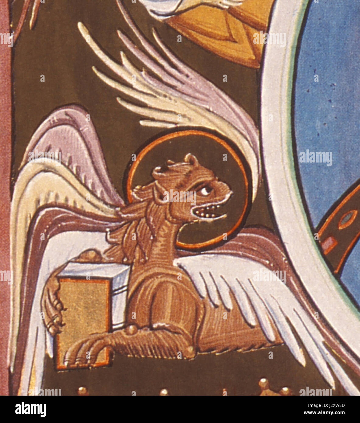 The Bamberg Apocalypse Folio 010v depicts a scene of worship before the ...