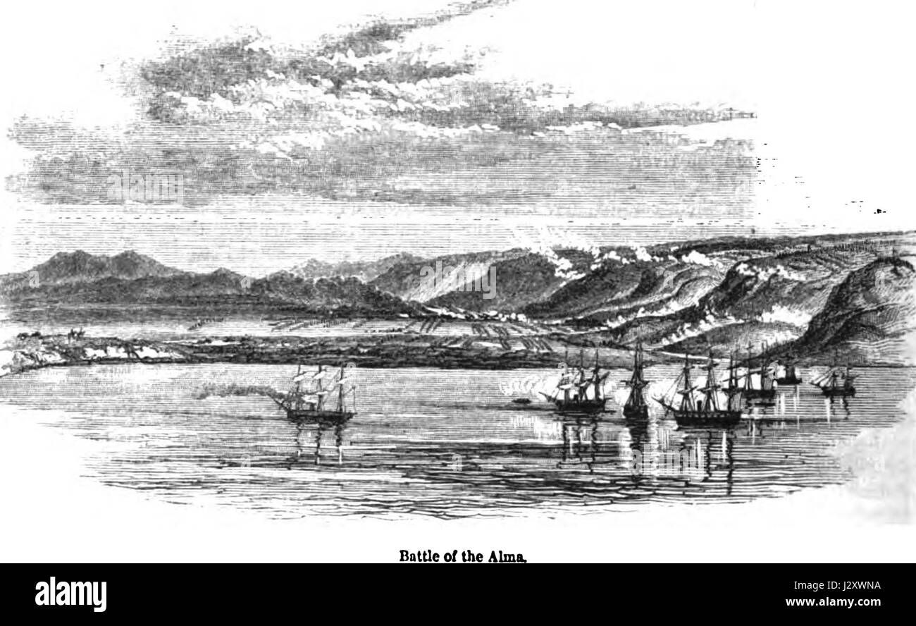 This book or illustration focuses on the Battle of Alma, a significant ...