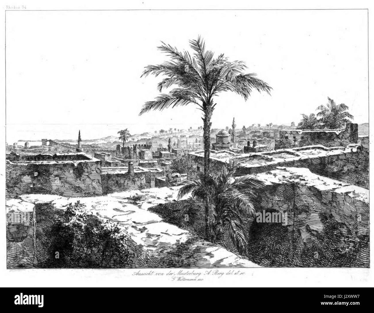 Berg Rhodus 34 - Aussicht von der Meisterburg Stock Photo - Alamy