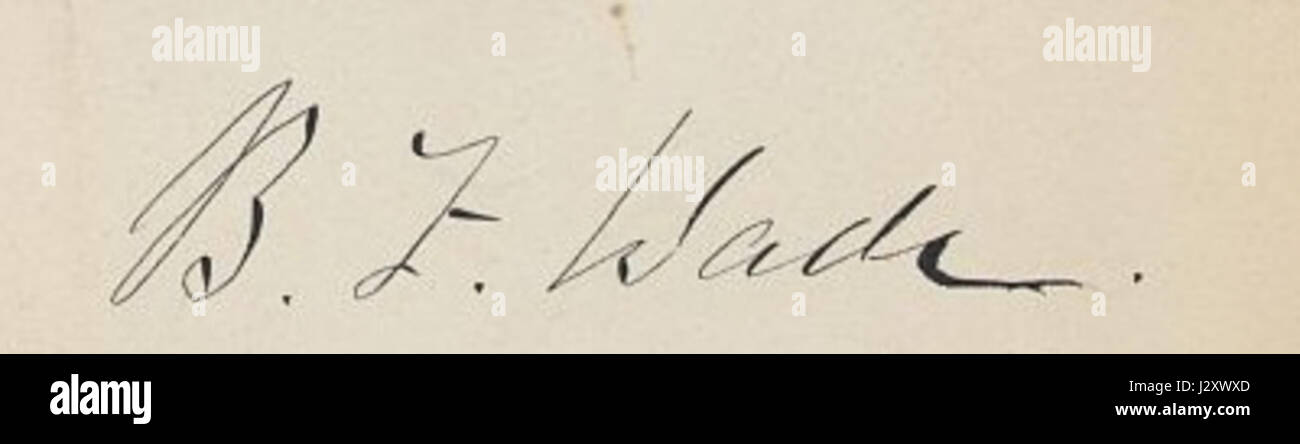 Benjamin Wade signature Stock Photo - Alamy