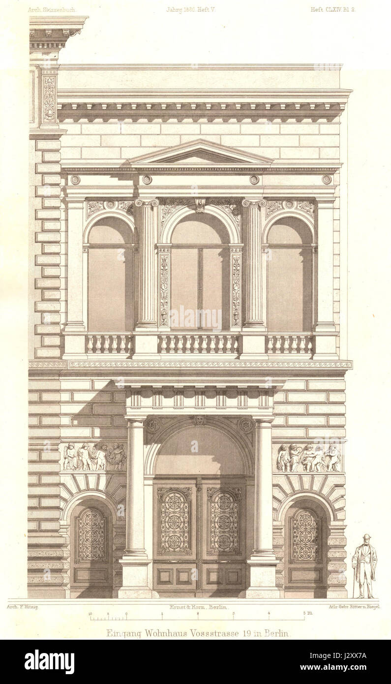 An address in Berlin, Germany, referring to the entrance of a building ...