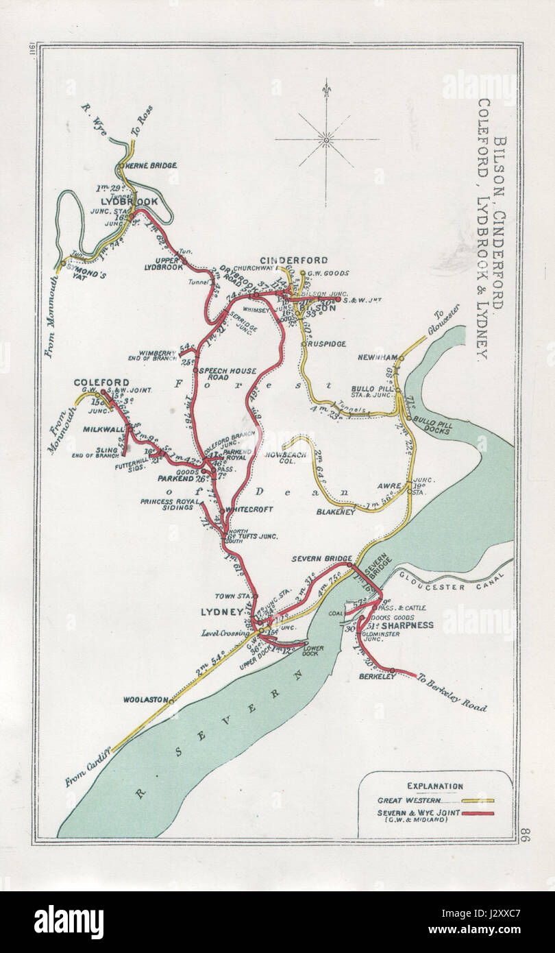 Map of lydney hi-res stock photography and images - Alamy