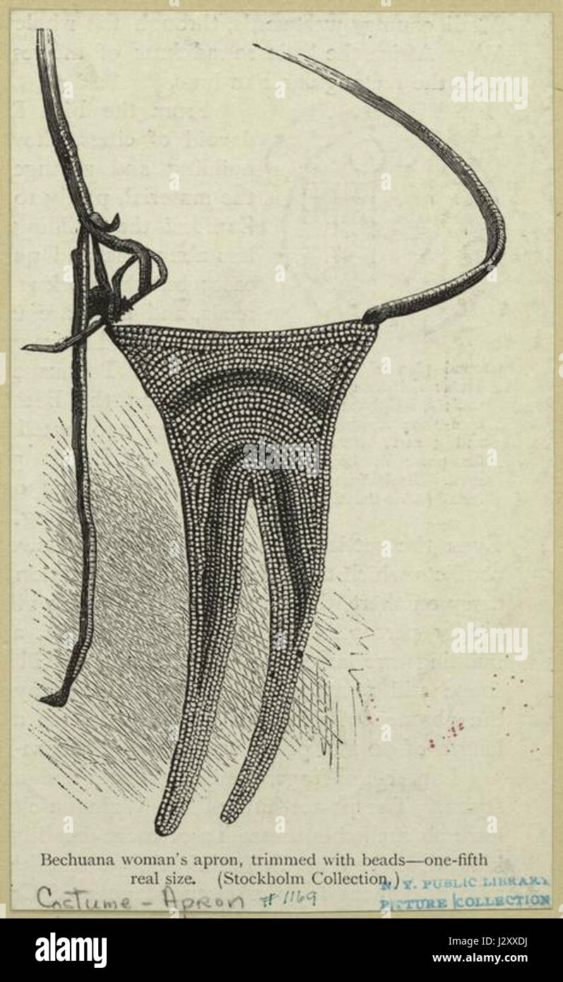 Bechuana woman's apron, trimmed with beads Stock Photo - Alamy