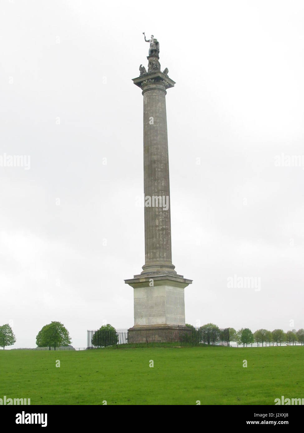 The Blenheim Column and its statue, located in Blenheim, UK, is a ...