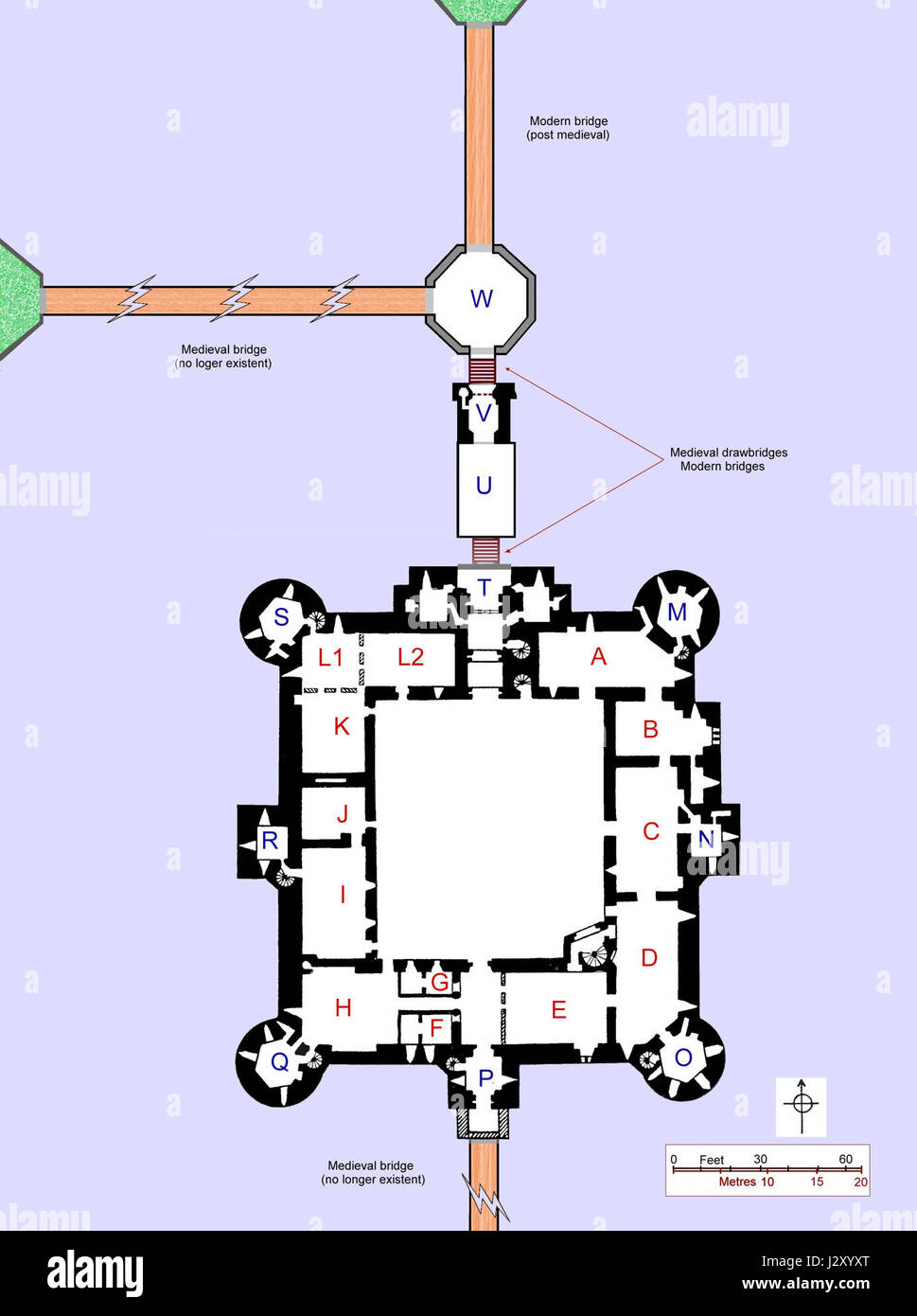Castle ground plan hi-res stock photography and images - Alamy
