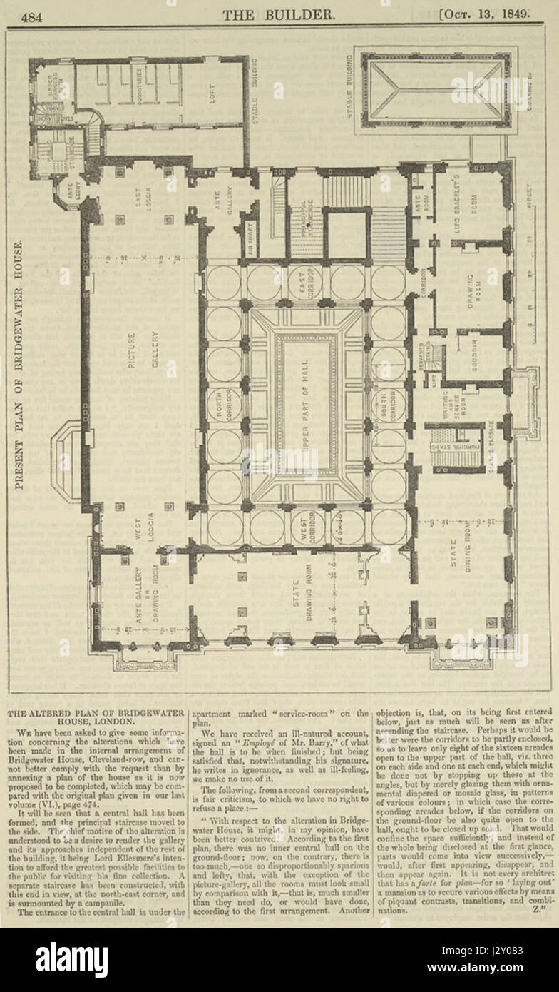 'Bridgewater House' was designed in 1849 and completed in 1854. The ...