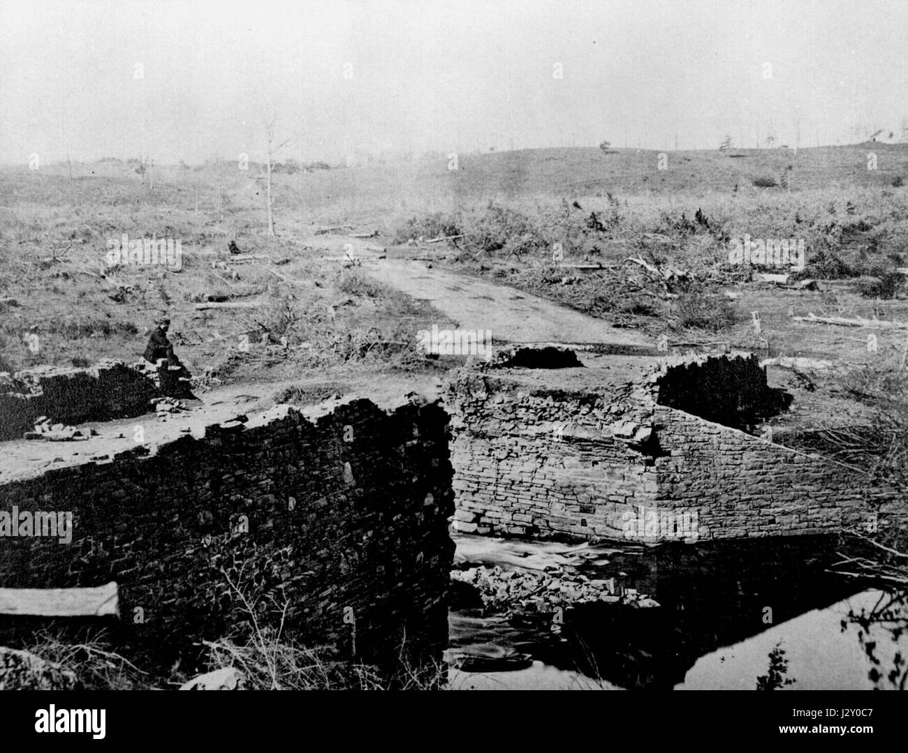 Old Map Of Bull Run Black and White Stock Photos & Images - Alamy