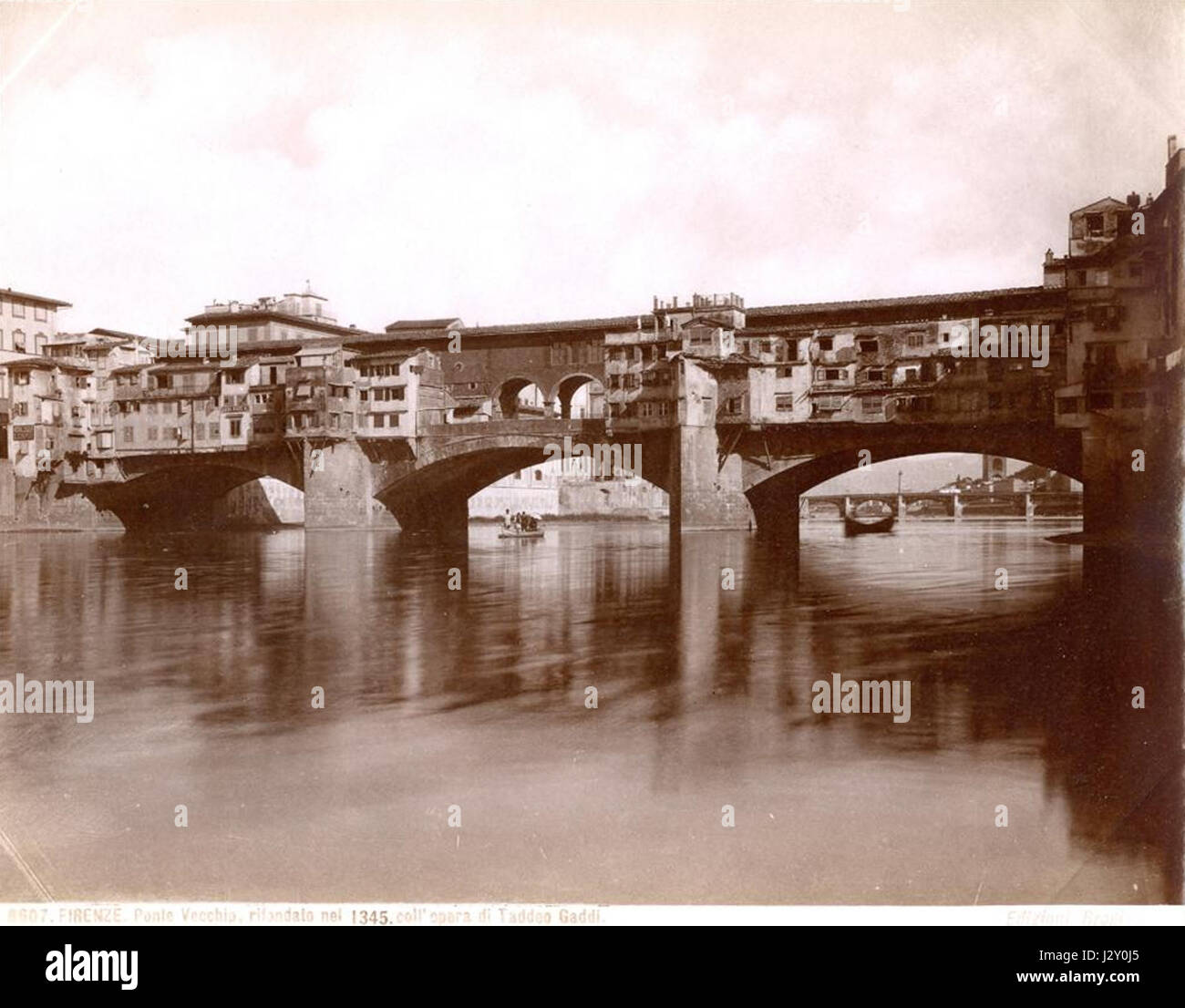 Brogi, Carlo (1850-1925) - n. 8607 - Firenze - Ponte Vecchio, rifondato ...
