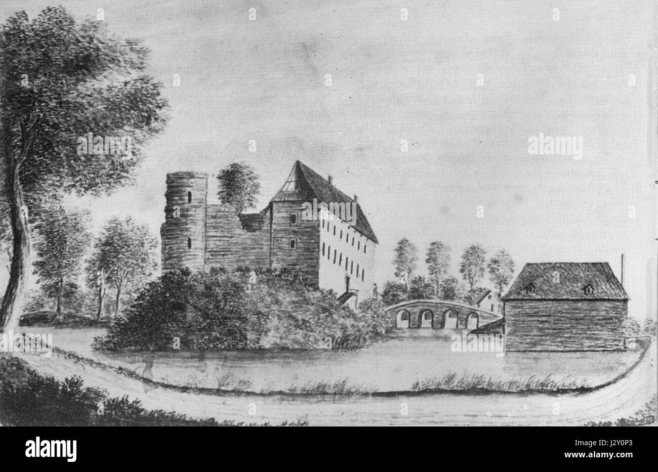 A photograph showcasing the architecture of Burg Frankenberg, a ...