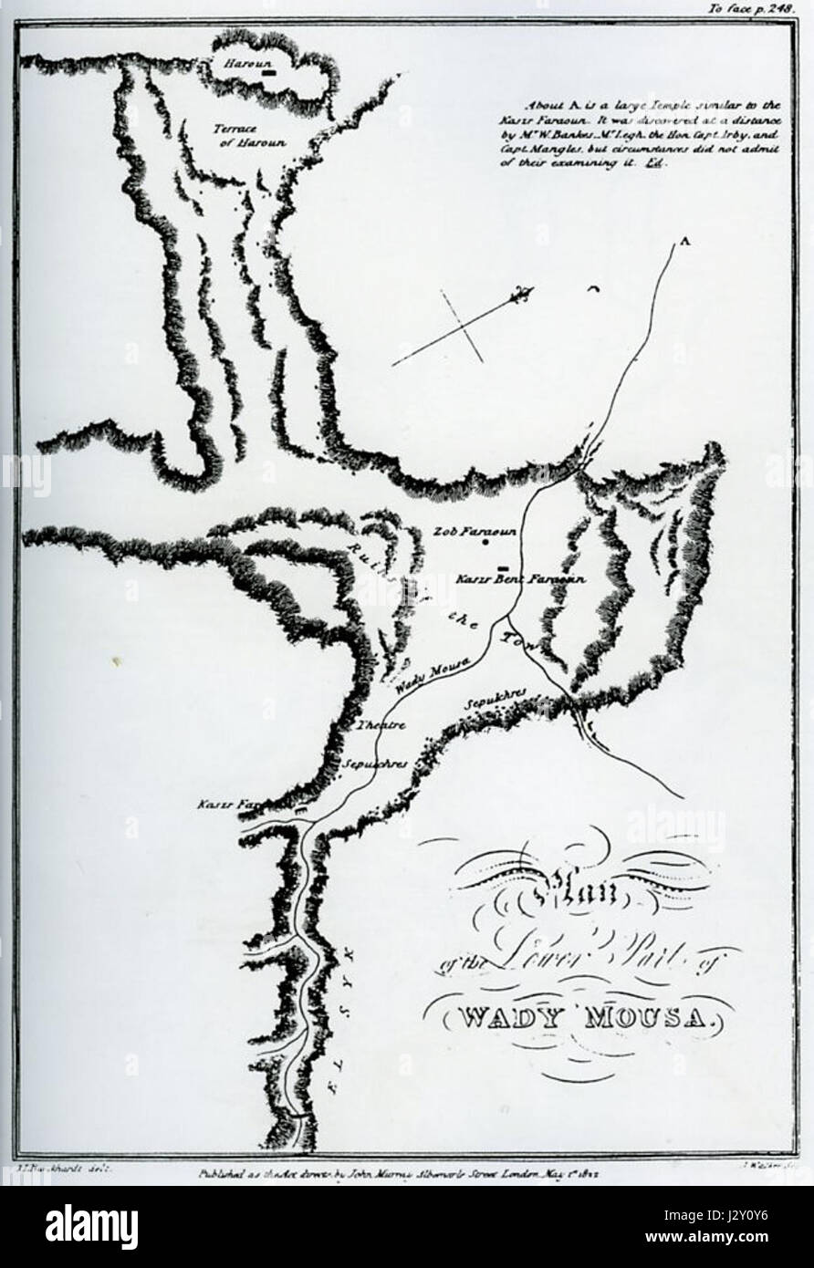 This map, created by Johann Ludwig Burckhardt in 1822, details the ...
