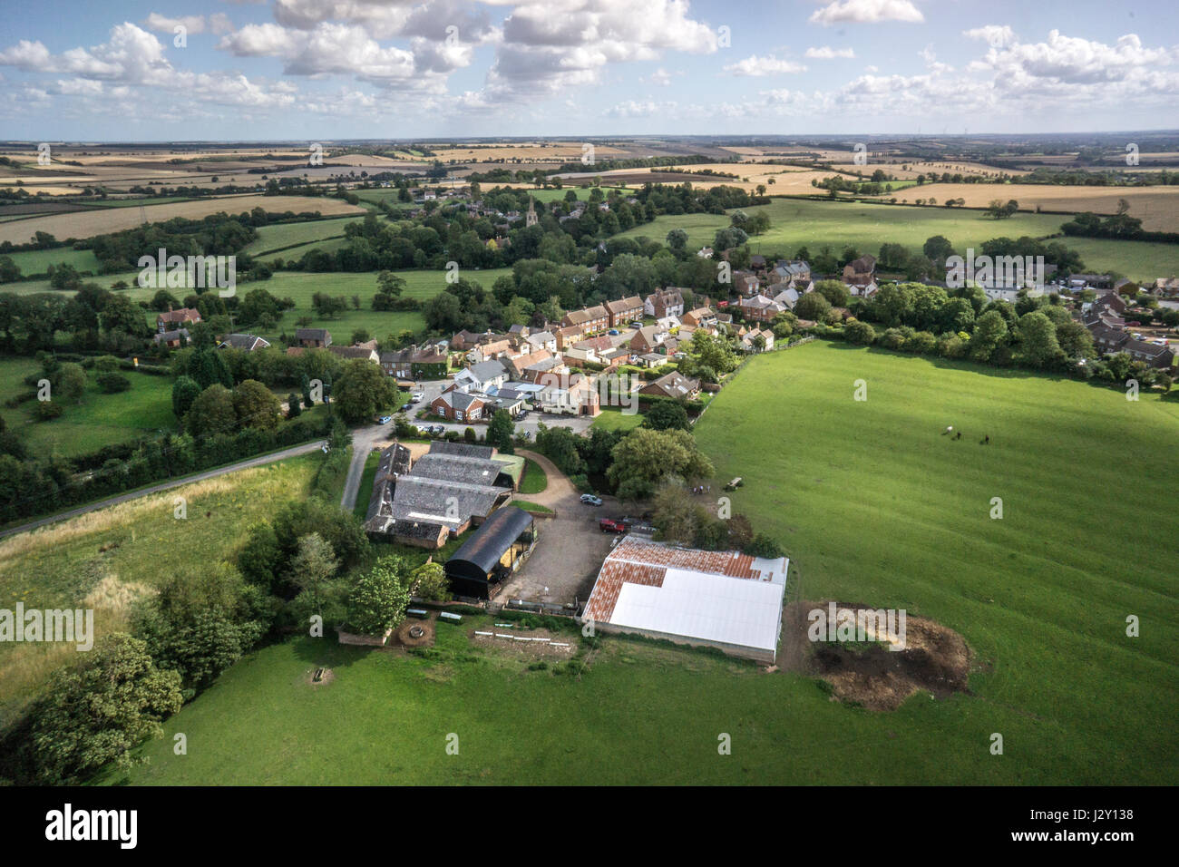 Aerial views of English countryside Stock Photo - Alamy