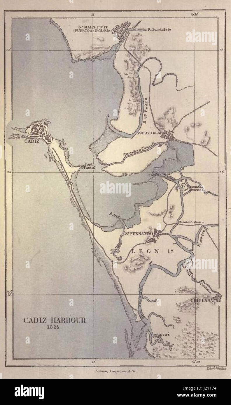 Old map of cadiz hi-res stock photography and images - Alamy
