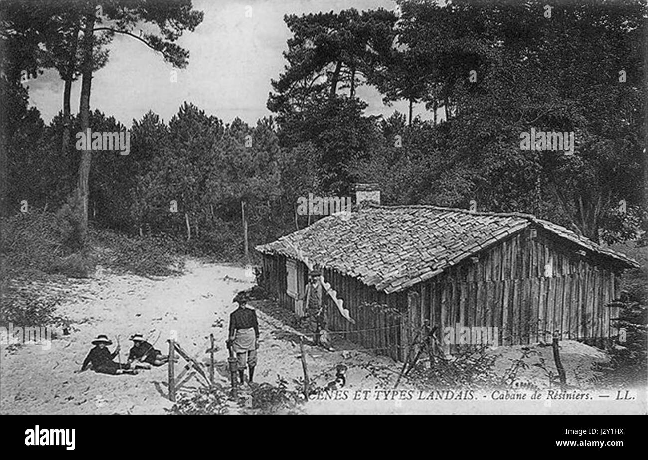 A depiction of a resin gatherer's cabin, often used in the collection ...
