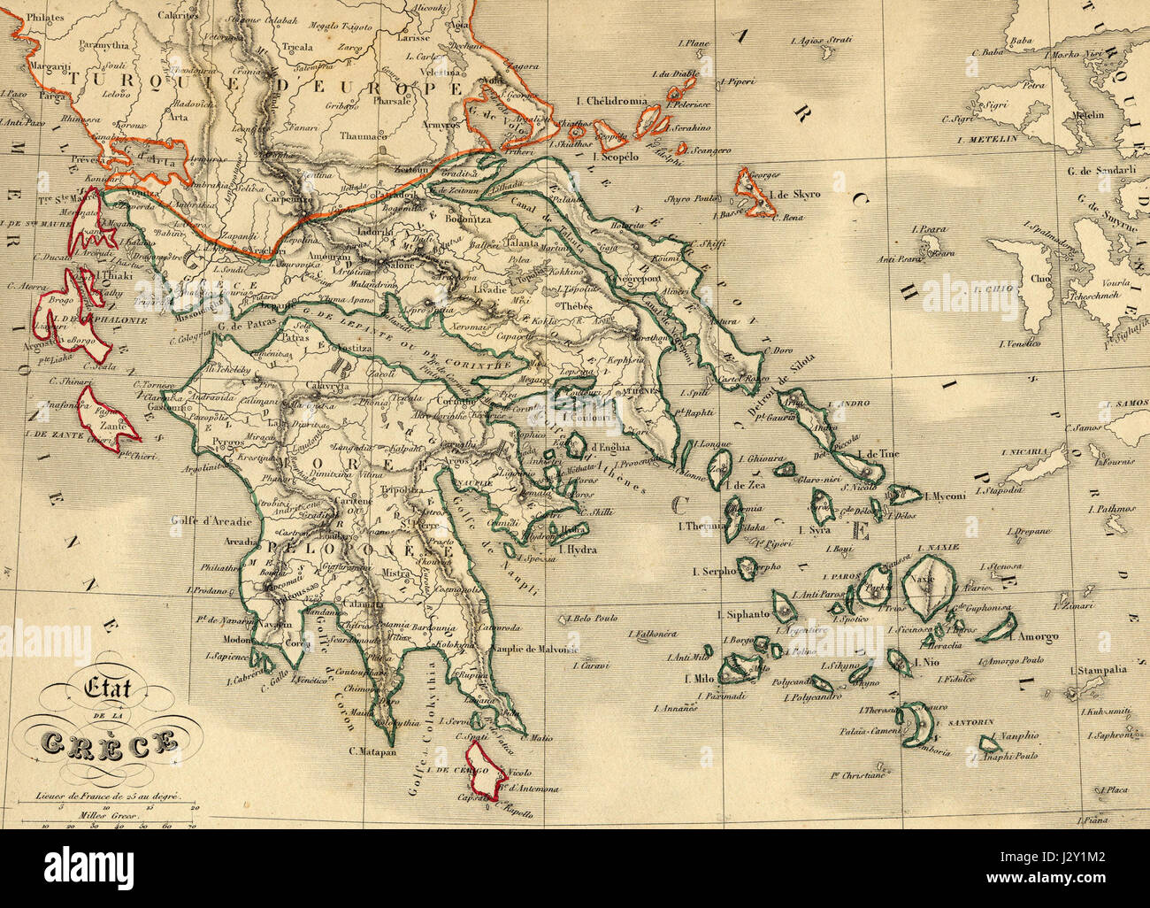 Grece map hi-res stock photography and images - Alamy