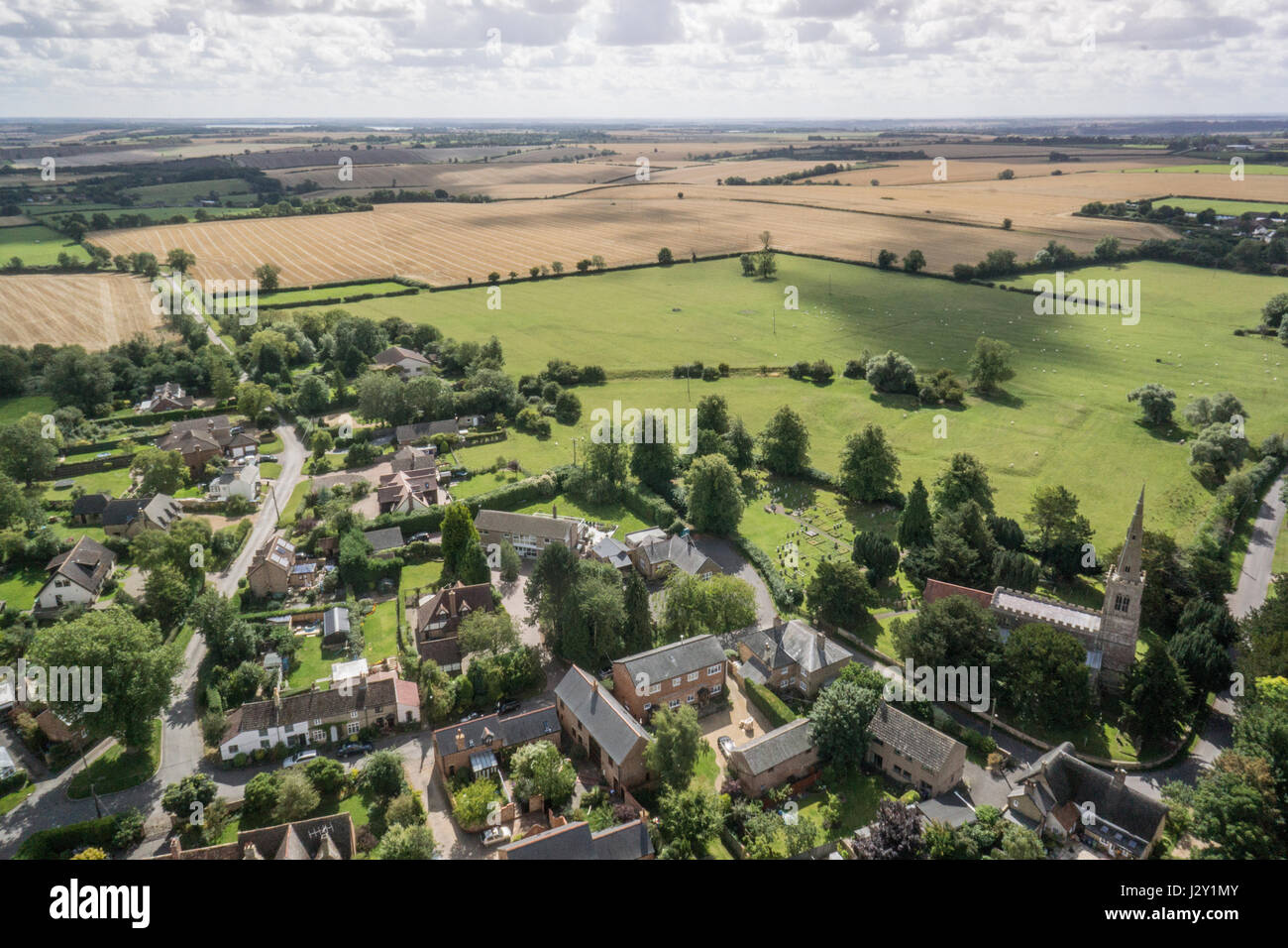 Aerial views of English countryside Stock Photo - Alamy