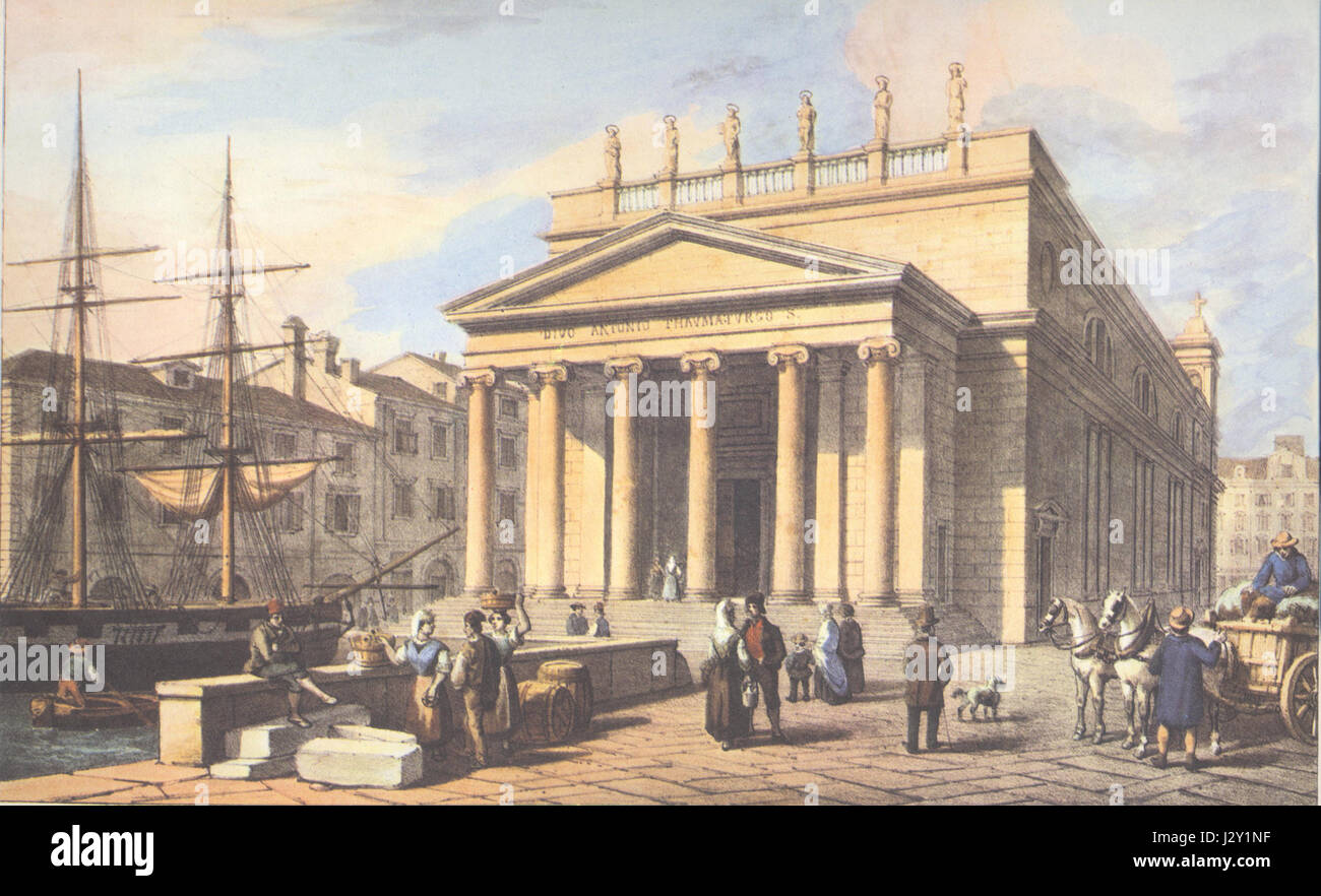 A depiction of the Canal Grande in Venice, Italy, from 1854. This ...