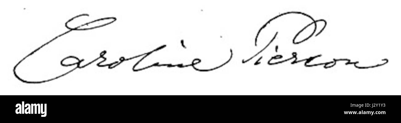 Caroline Pierson Signatur Stock Photo - Alamy