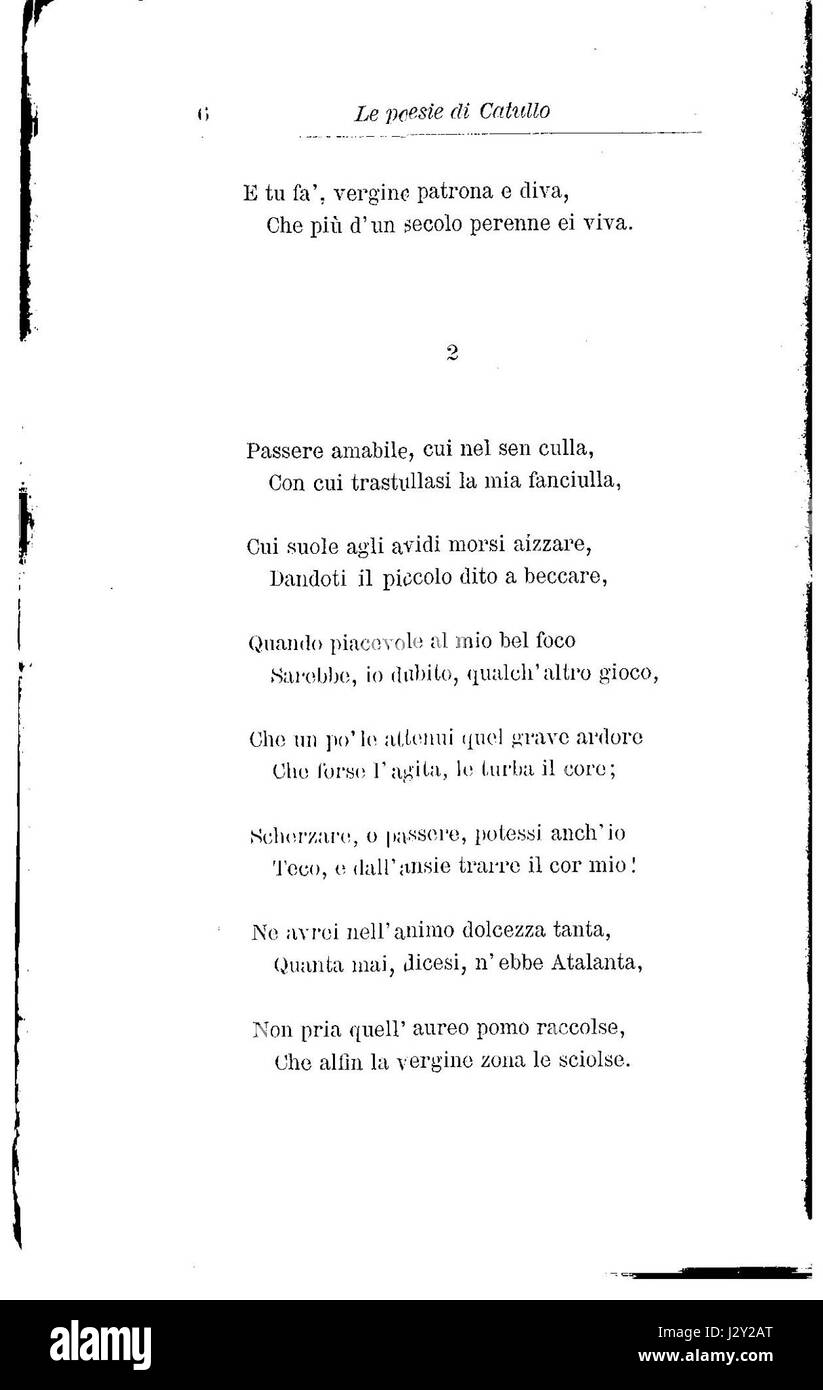 Catullo refers to the works of the Roman poet Gaius Valerius Catullus ...