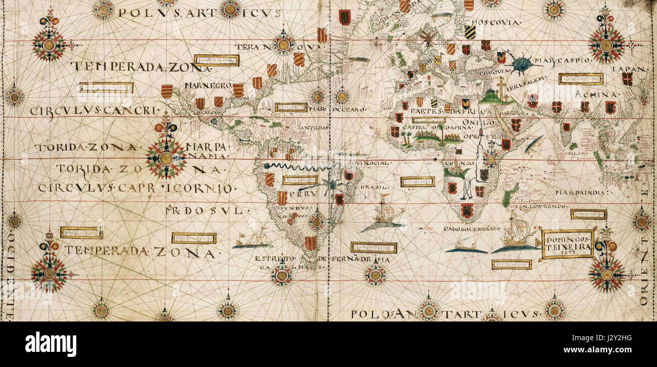 The Carta de Domingo Texeira is a historical map created in 1573 by ...