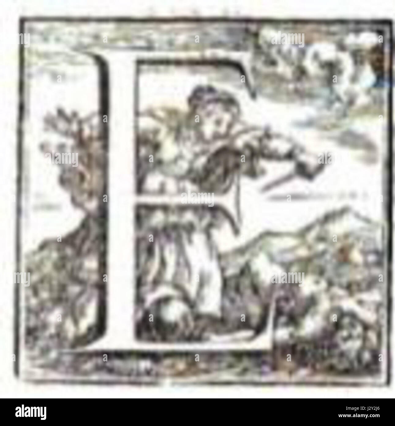 Capolettera E refers to a decorative capital letter, often used in ...