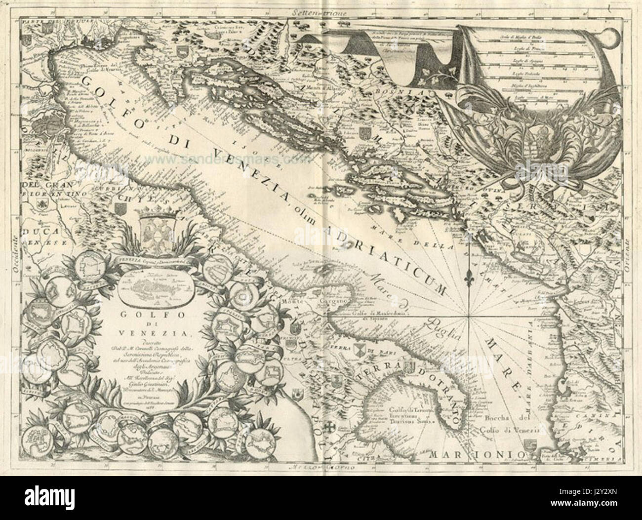 A map of venice and the title hi-res stock photography and images - Alamy