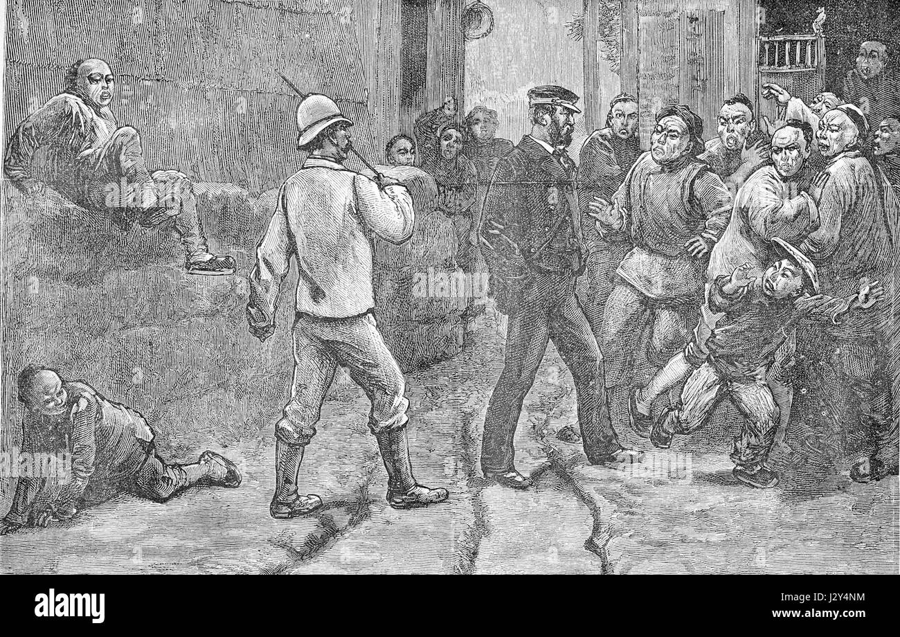 Anti-foreign feeling in Guangzhou, 1883 Stock Photo - Alamy