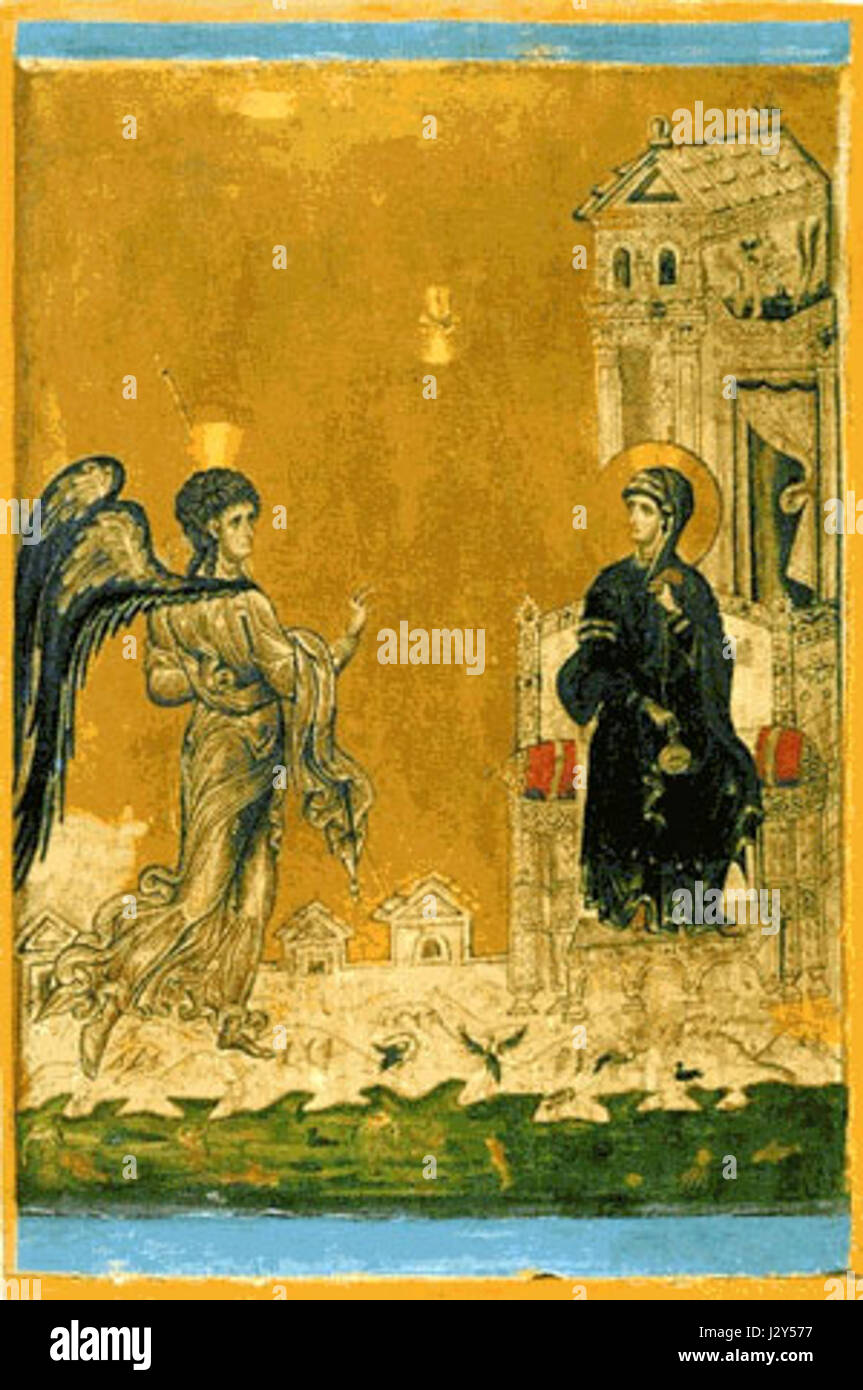 The 'Annunciation' is a key event in Christian theology, depicted in ...