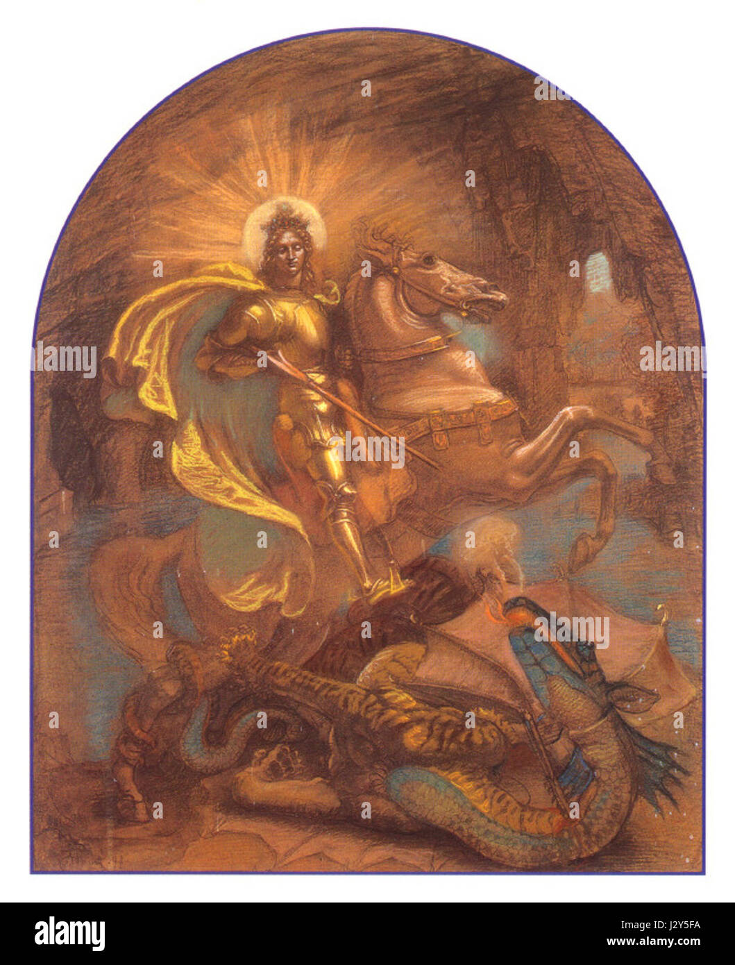 George and dragon drawing hi-res stock photography and images - Alamy