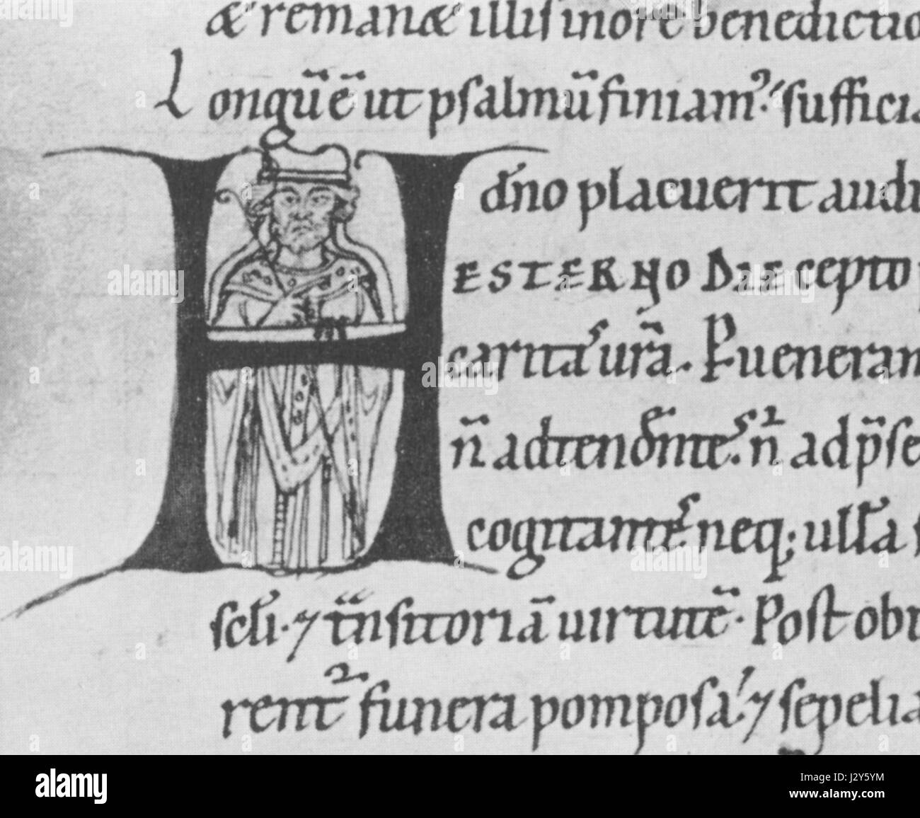 Augustinus-Codex 1150 Zeil Initiale 4 Stock Photo - Alamy