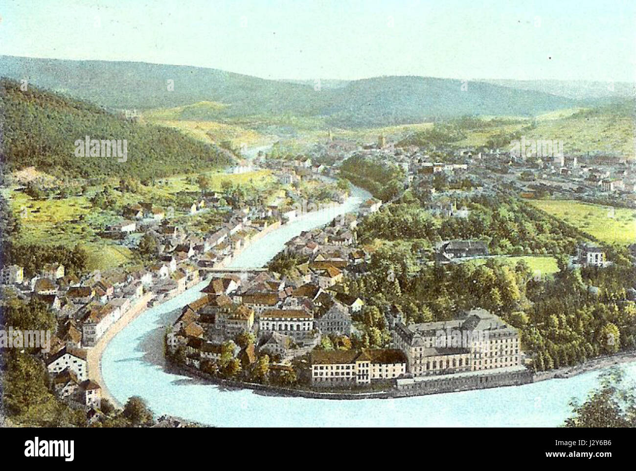 A postcard from Baden, dating to 1904, depicting a historical view of ...