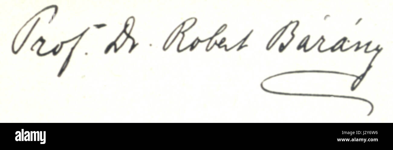 Barany Robert signature Stock Photo - Alamy