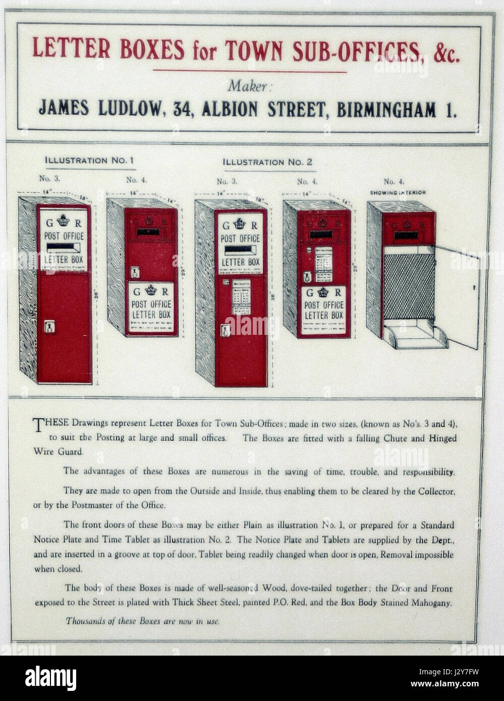 This poster showcases an image of a historic British postbox, a symbol ...