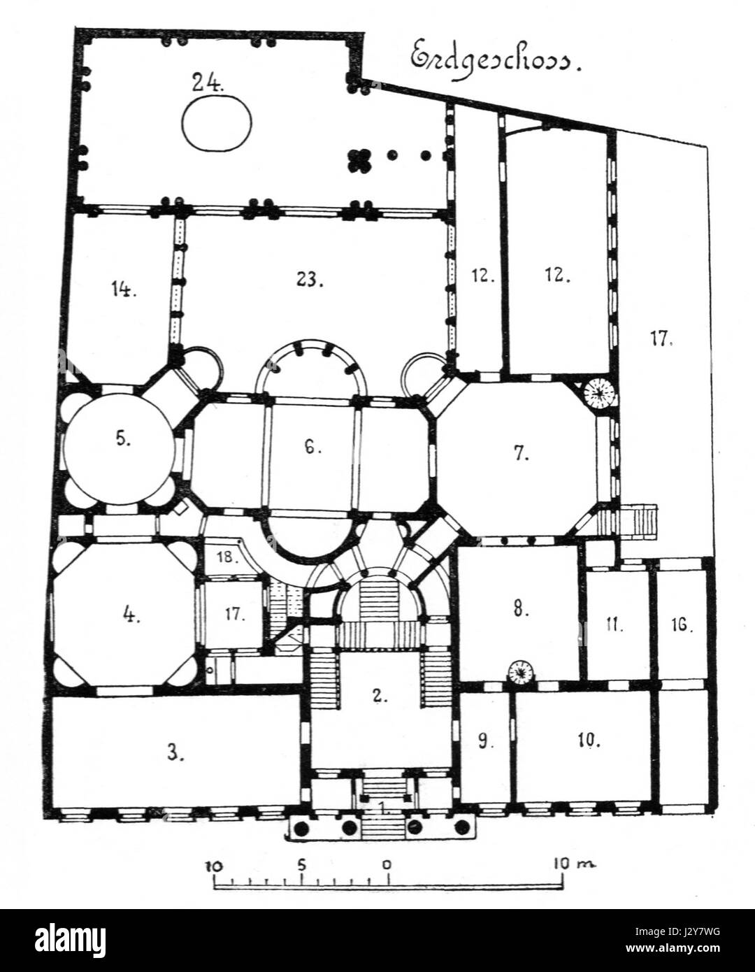 Berlin Palais Strousberg Grundriss Erdgeschoss Stock Photo - Alamy