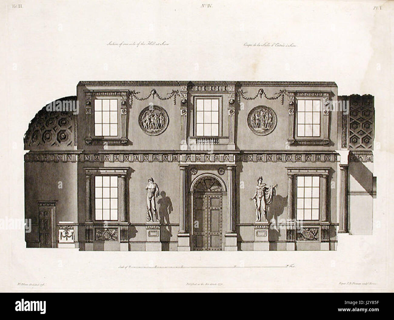 The 'Adam Brothers Hall at Syon', dating from 1778, is an architectural ...