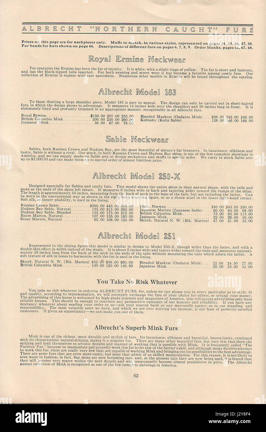 Albrecht's Fur Facts & Fashion 1912-13, Saint Paul, Minnesota -63 Stock ...