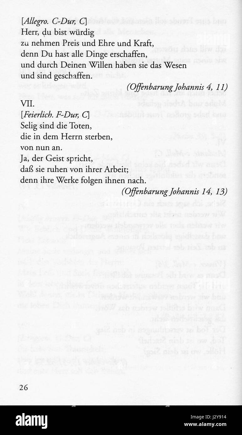 Brahms Requiem 5 Stock Photo - Alamy