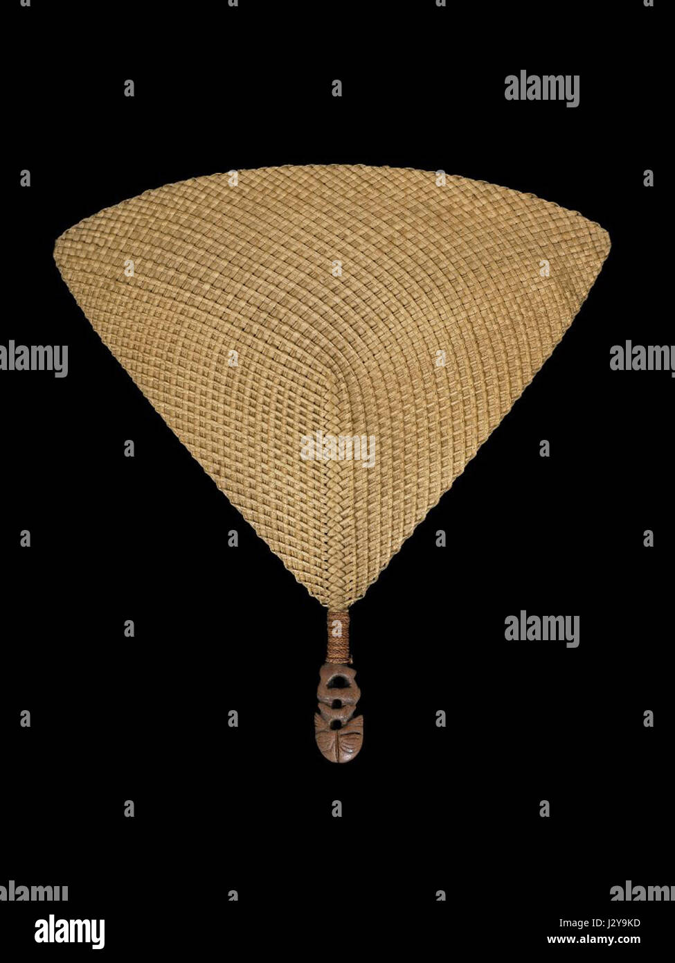 British Museum - Fan with carved wooden figure handle from Rarotonga ...