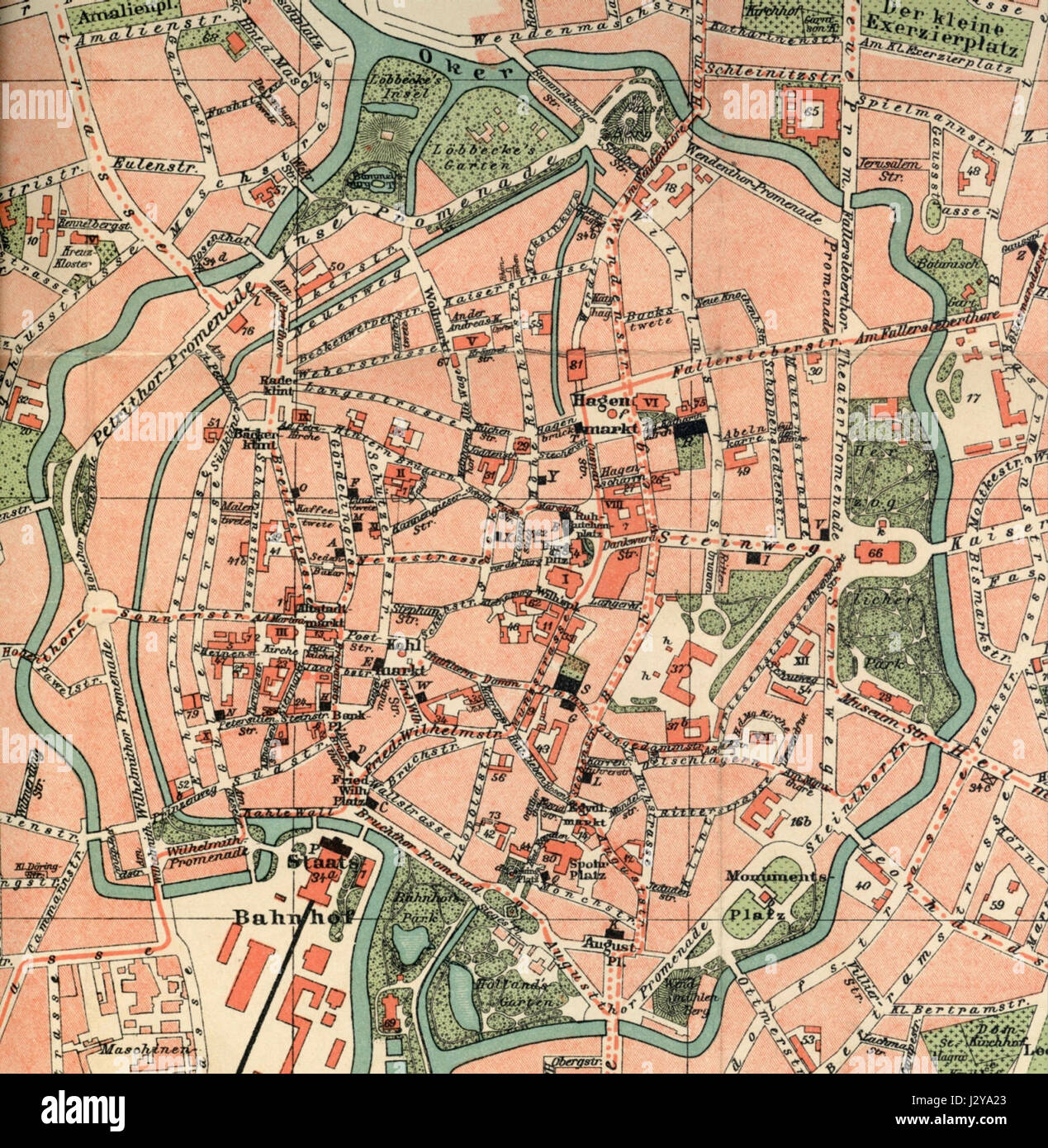 This refers to a historical city map of Braunschweig (Brunswick) from ...